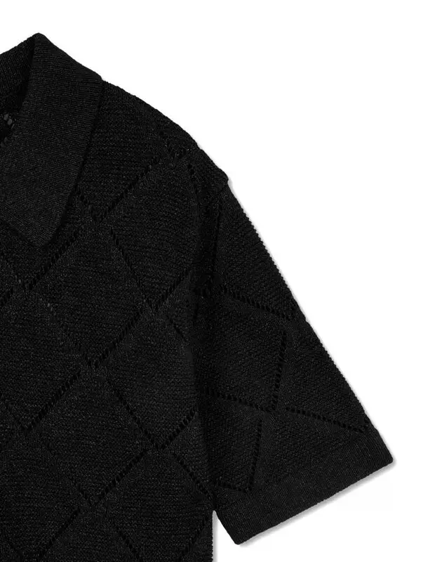 STUDIO TOMBOY Diamond Jacquard Knit - Black