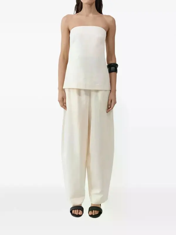 ST. AGNI Strapless Tie Top - Neutrals
