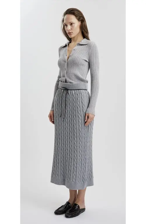 MOTHER OF ALL Stripped Knitted Cardigan