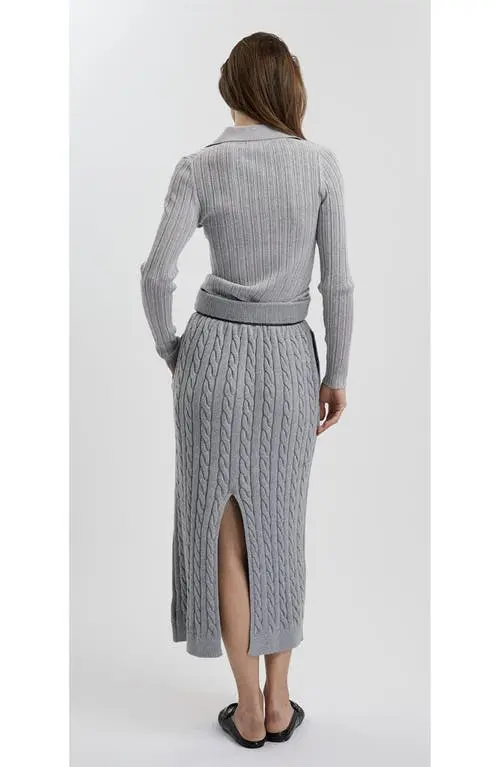 MOTHER OF ALL Stripped Knitted Cardigan