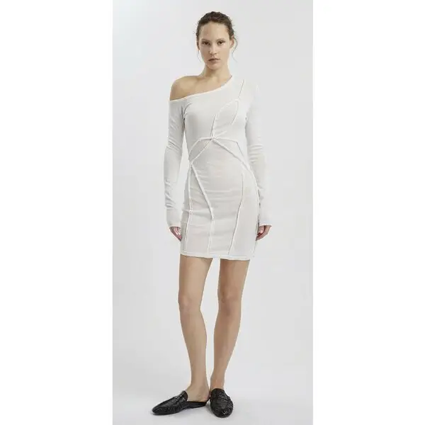 MOTHER OF ALL Pepper Mini Off-shoulder Dress - White