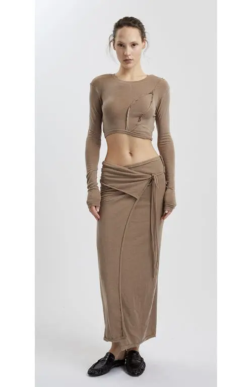 MOTHER OF ALL Ribbed Wrap Skirt