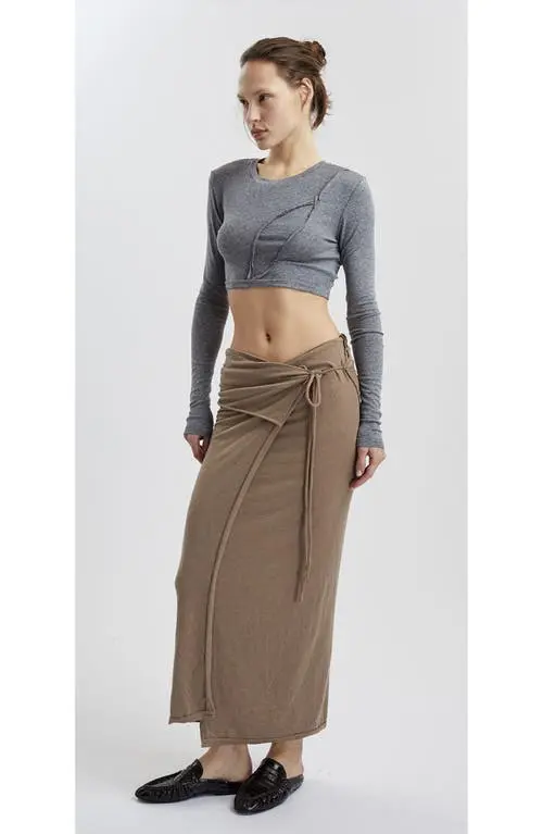 MOTHER OF ALL Ribbed Wrap Skirt