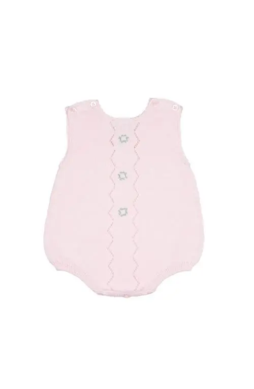 CUCLIE Colette Knit Bubble Romper - Pink