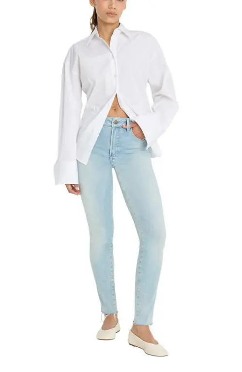 Good American Soft-tech Good Legs Raw Hem Skinny Jeans - Indigo1129