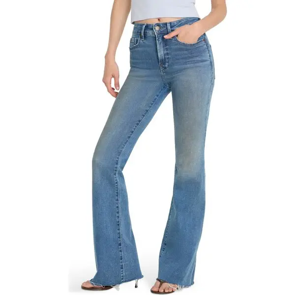 Good American Good Legs Flare Jeans