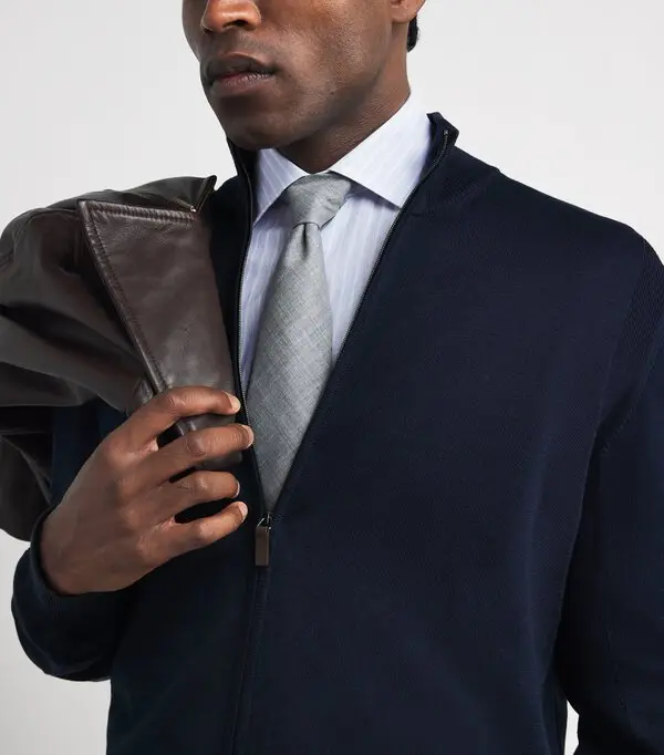 Canali Cotton-linen Stripe Shirt