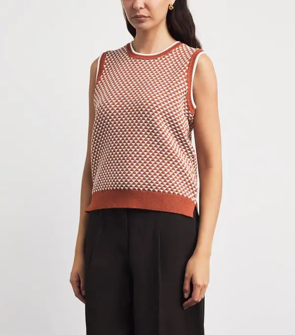 Varley Cotton Jenson Sweater Vest - Orange