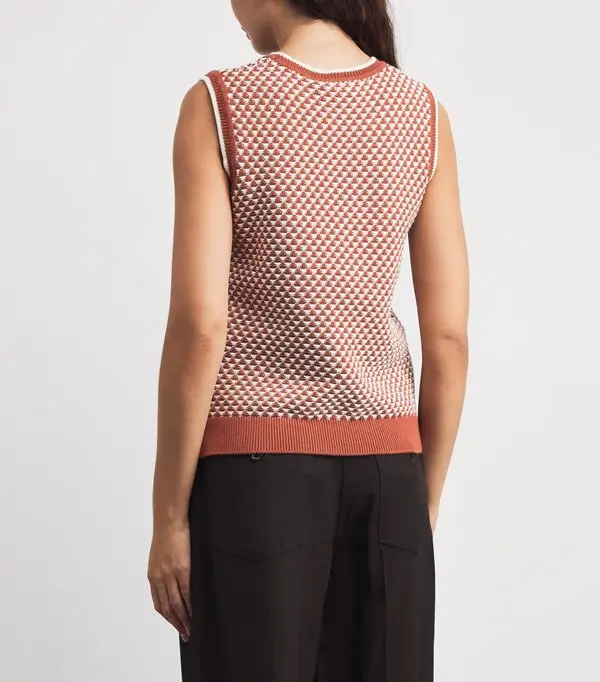Varley Cotton Jenson Sweater Vest - Orange