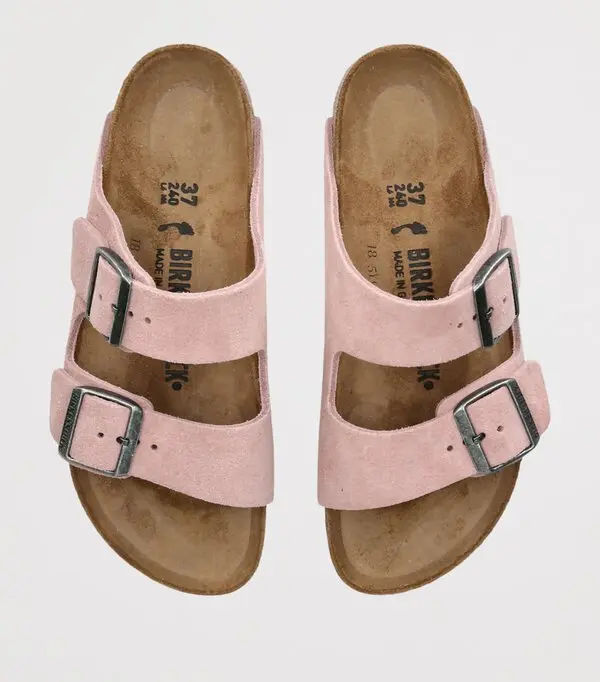 BIRKENSTOCK Suede Arizona Sandals - Pink
