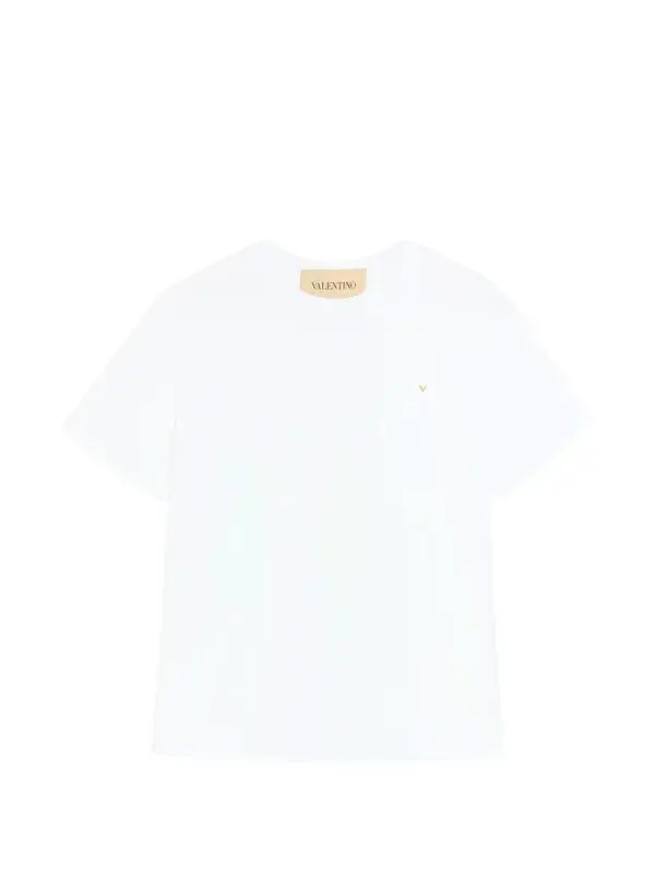 Valentino Garavani Cotton T-shirt With Vgold - White