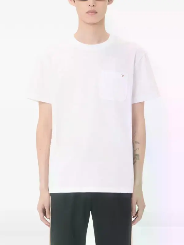 Valentino Garavani Cotton T-shirt With Vgold - White