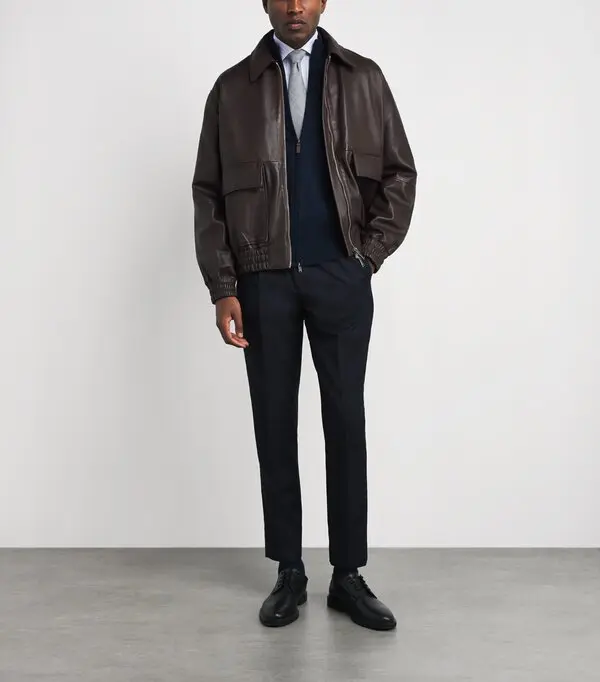 Canali Cotton-linen Stripe Shirt
