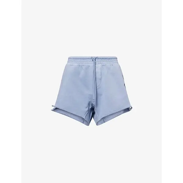 Free People Cotton-jersey Shorts - Dark Slate Combo