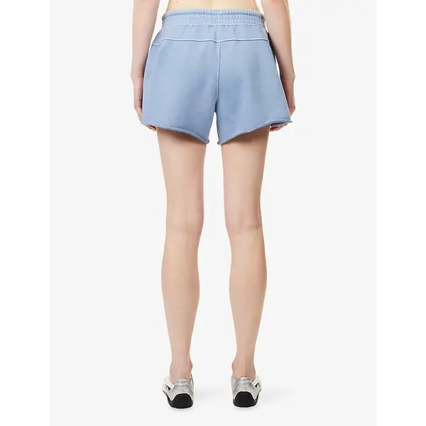 Free People Cotton-jersey Shorts - Dark Slate Combo