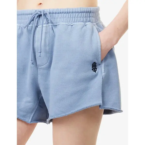 Free People Cotton-jersey Shorts - Dark Slate Combo