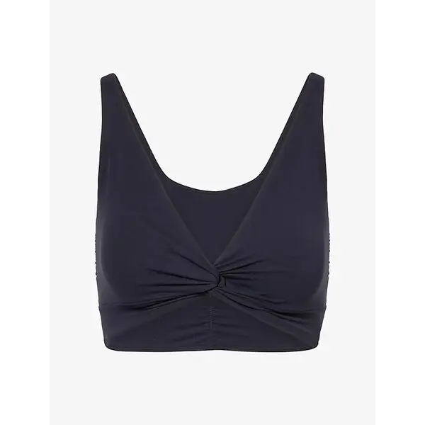 Free People Never Better Reversible Twist Crop Sports Bra - Black