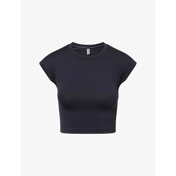 Free People Ultra-light Stretch-jersey T-shirt - Black