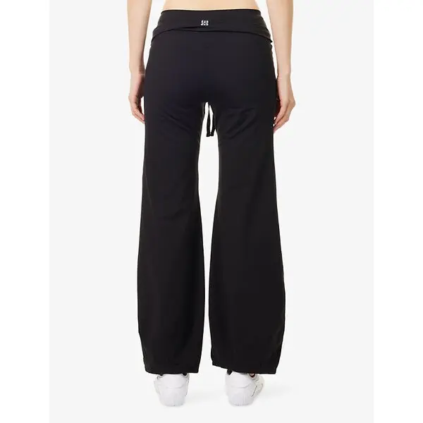 Free People Stretch-jersey Trousers With Bubble-leg And Drawstring