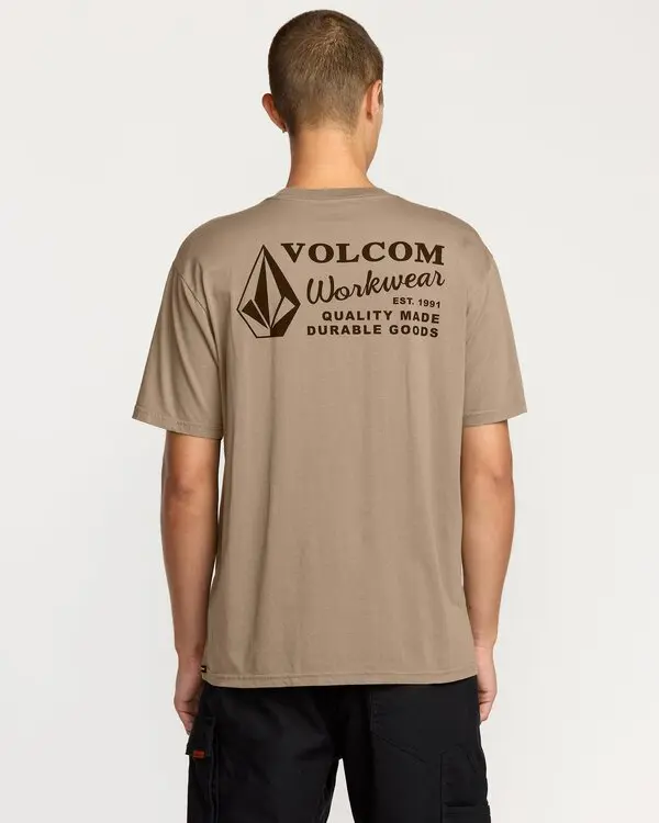 Volcom Workwear Short Sleeve Tee - Brindle