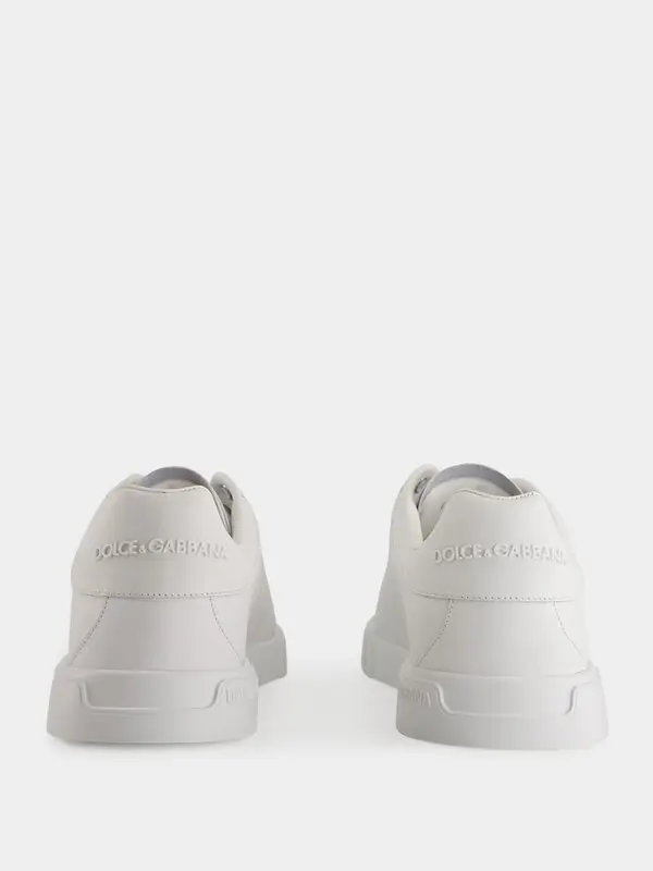 Dolce & Gabbana Low-top Leather Sneakers - White