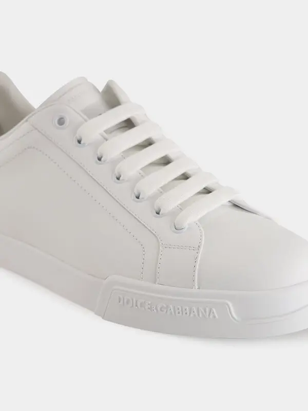 Dolce & Gabbana Low-top Leather Sneakers - White