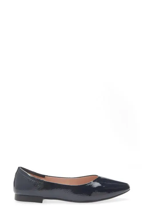 Cordani Mavis Pointed Toe Flat - Navy Patent