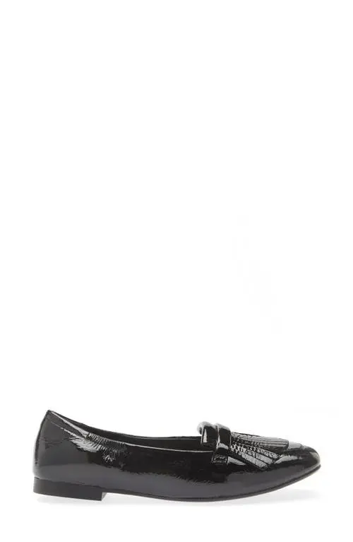 Cordani Mistie Fringe Trim Loafer - Black Patent
