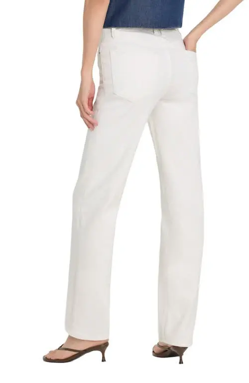 Good American High Waist Straight Leg Jeans - White001