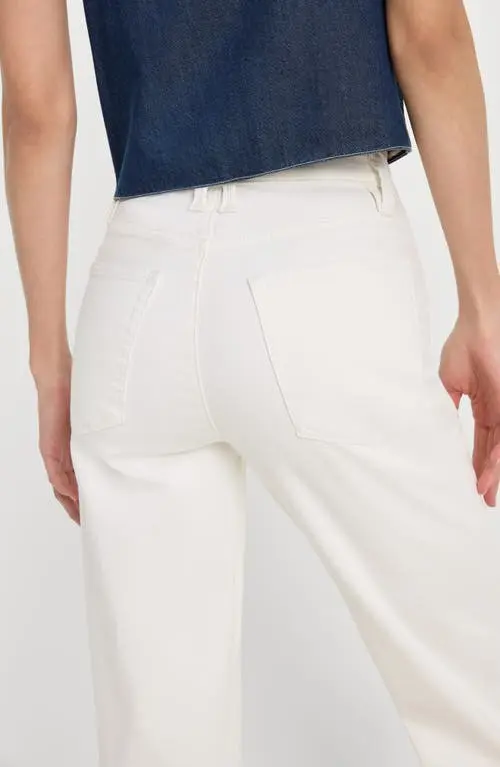 Good American High Waist Straight Leg Jeans - White001