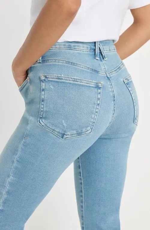 Good American Good Legs Crop Mini Bootcut Jeans - Indigo1225