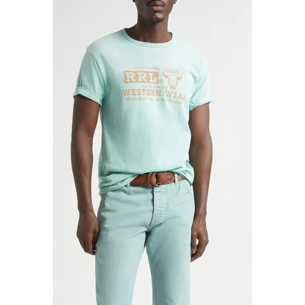 Double Rl Western Cotton & Hemp Graphic T-shirt