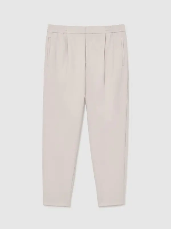 REISS Tapered Trousers With Elasticated Waist