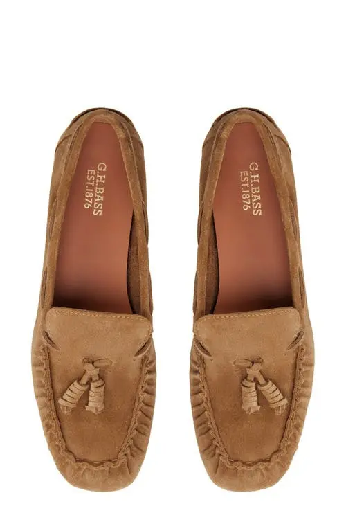 G.H.BASS Astrid Suede Loafer - Brown