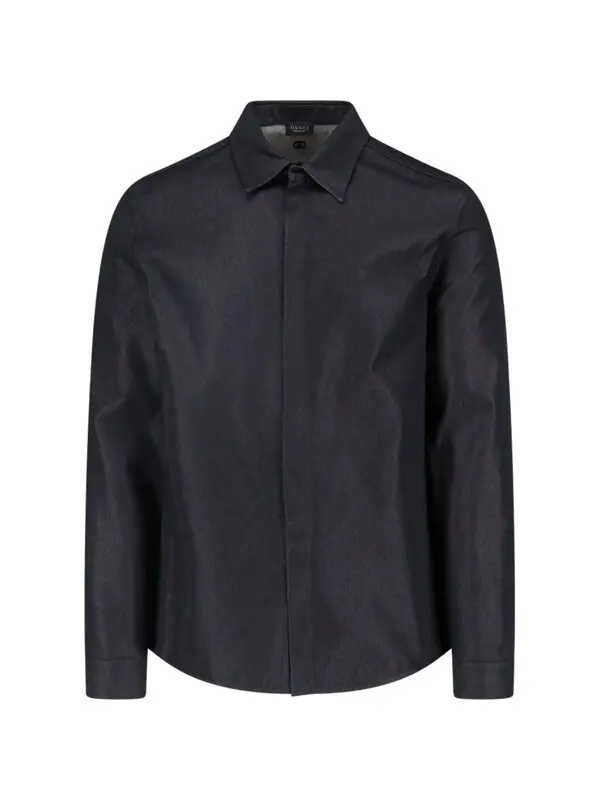 LEMAIRE Cotton And Silk Shirt - Black