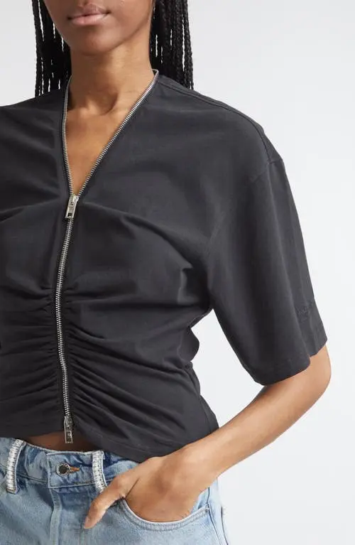 Alexander Wang Ruched Knit Zip Top