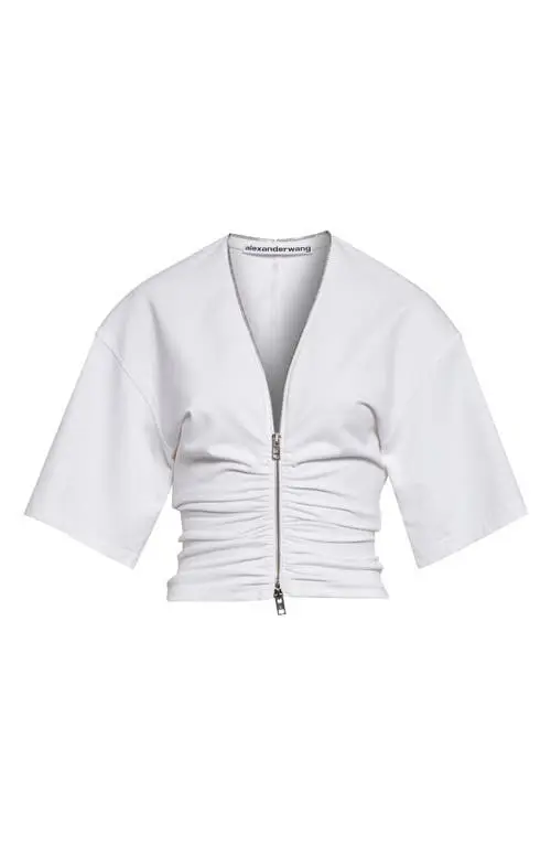 Alexander Wang Ruched Knit Zip Top