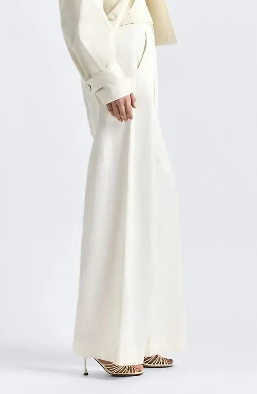 Derek Lam 10 Crosby Juliana Pleated Wide Leg Twill Pants