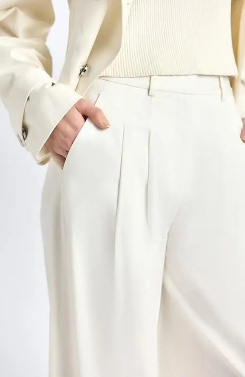 Derek Lam 10 Crosby Juliana Pleated Wide Leg Twill Pants