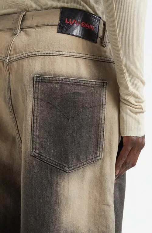LU'U DAN Side Zip Full Length Jeans - Deep Stain