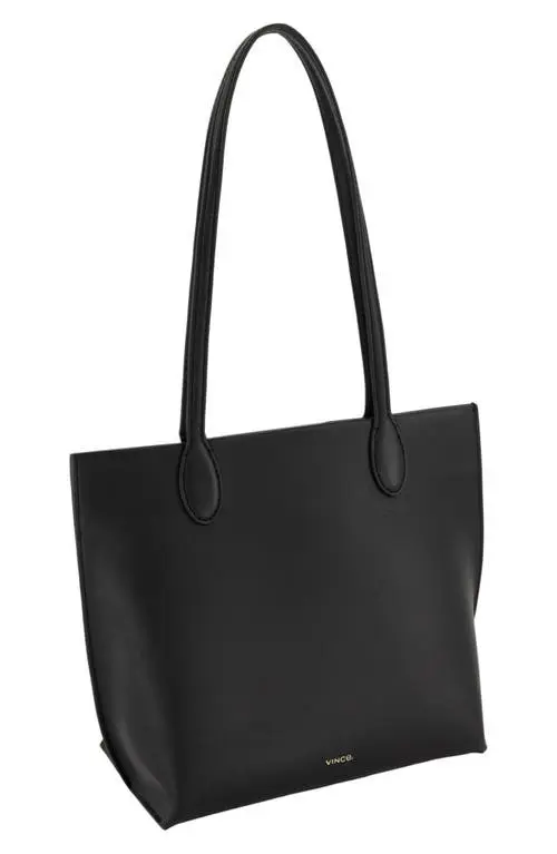 Vince Mini Athene Nappa Leather Tote - Black