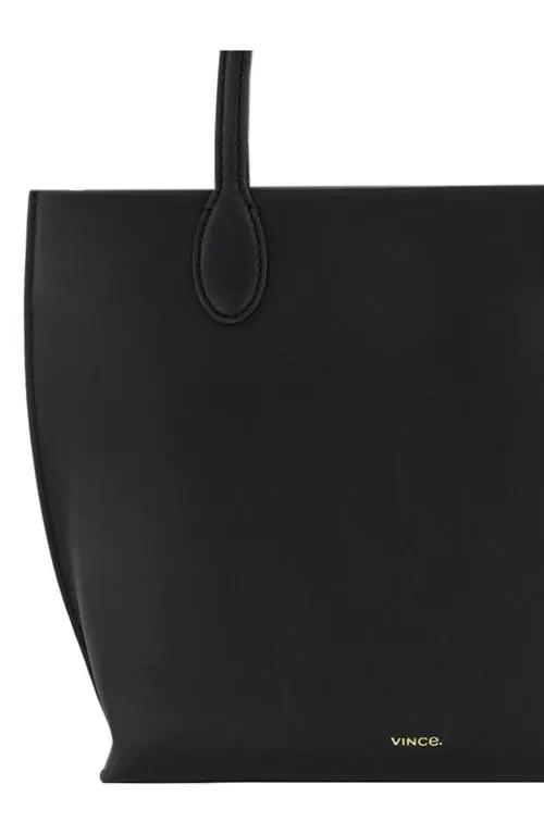 Vince Mini Athene Nappa Leather Tote - Black