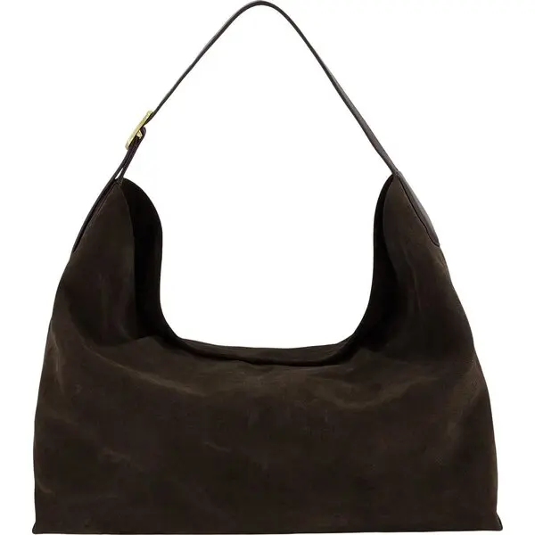 Vince Medium Vivian Suede Hobo Bag - Cacao