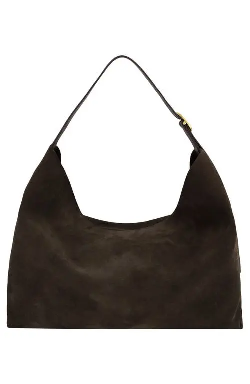 Vince Medium Vivian Suede Hobo Bag - Cacao