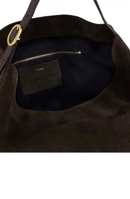 Vince Medium Vivian Suede Hobo Bag - Cacao