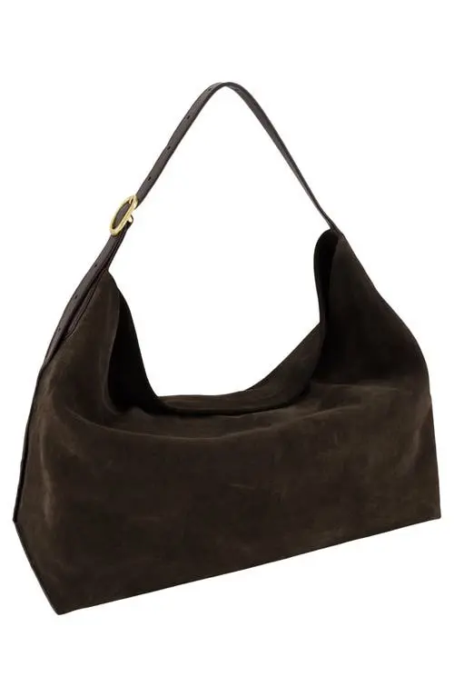 Vince Medium Vivian Suede Hobo Bag - Cacao