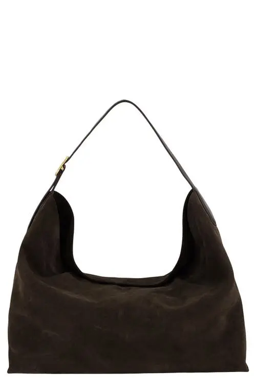 Vince Medium Vivian Suede Hobo Bag - Cacao