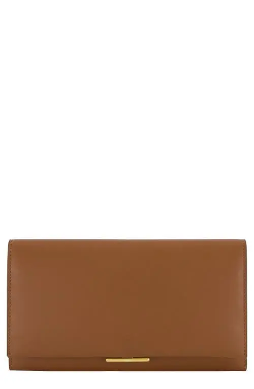 Vince Continental Nappa Leather Wallet - Saddle