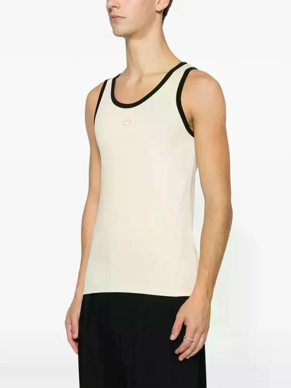 Sandro Cotton Vest Top With Patch Detail