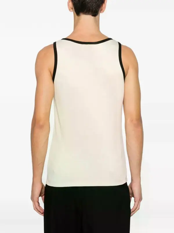 Sandro Cotton Vest Top With Patch Detail
